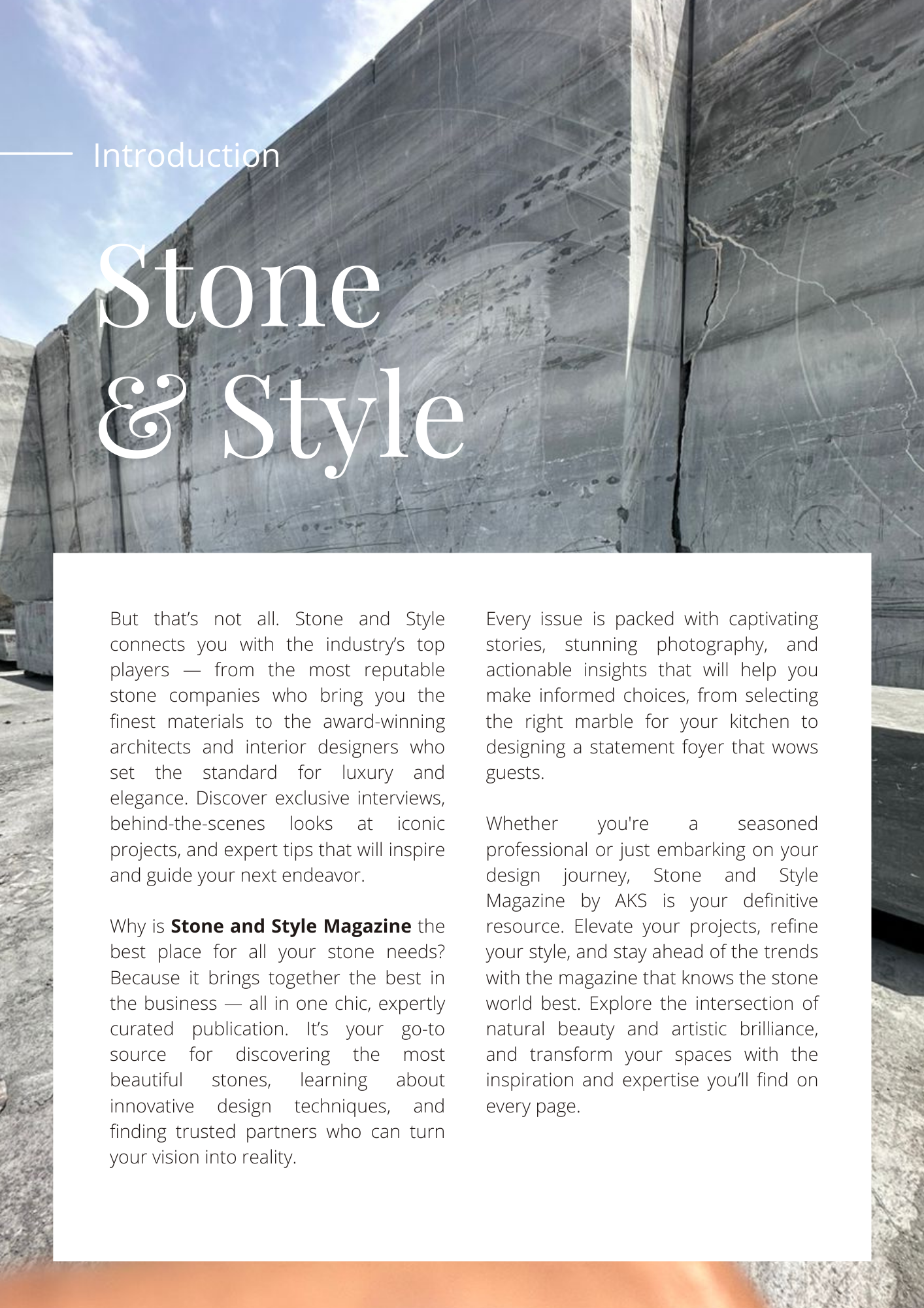 STONE WITH STYLE - The Marble Magazine | India's Signature Platform for ...